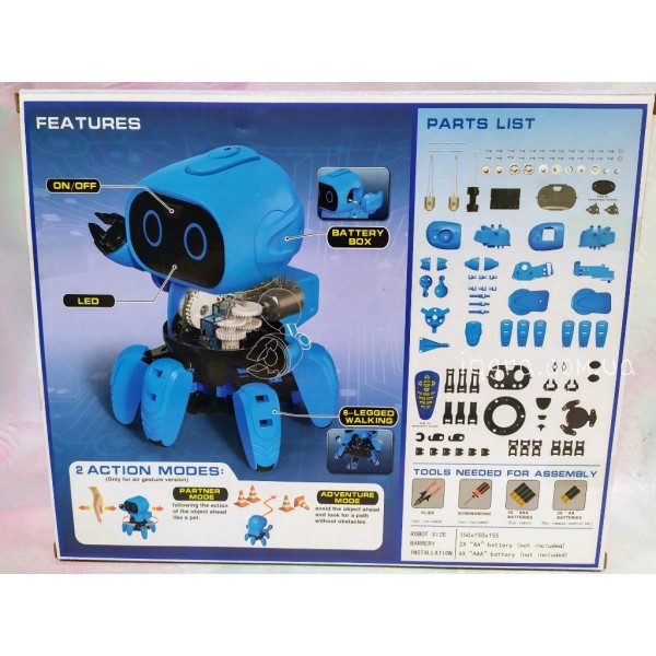 Робот-конструктор VBESTLIFE Small Six Robot висота 16 см, 2 режими, ІК ...